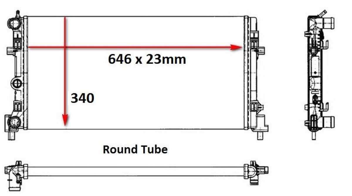 Volkswagen Polo 6 10-17 Radiator Manual 1,4/6/1,4T/1,2T/6D/A1 ...
